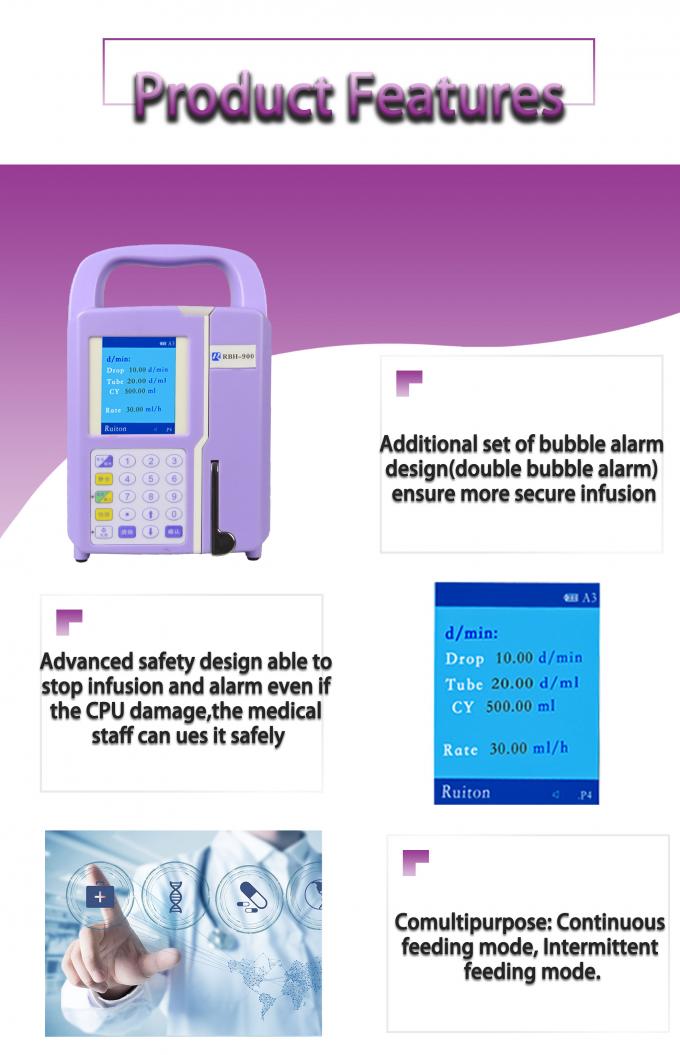 Nutrition Enteral Feeding Pump Hospital Medical Instrument With Fluid ...