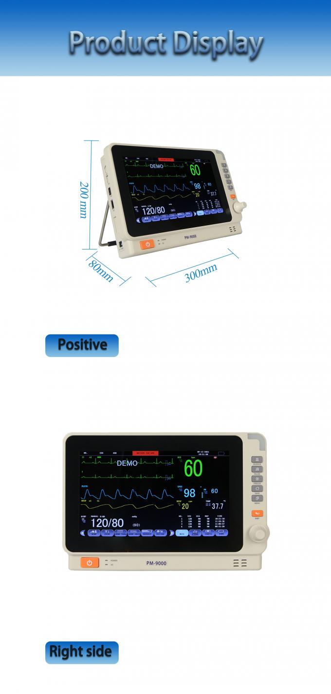 Less Power Patient Monitor Machine CO2 IBP Multiparameter Monitor In ICU