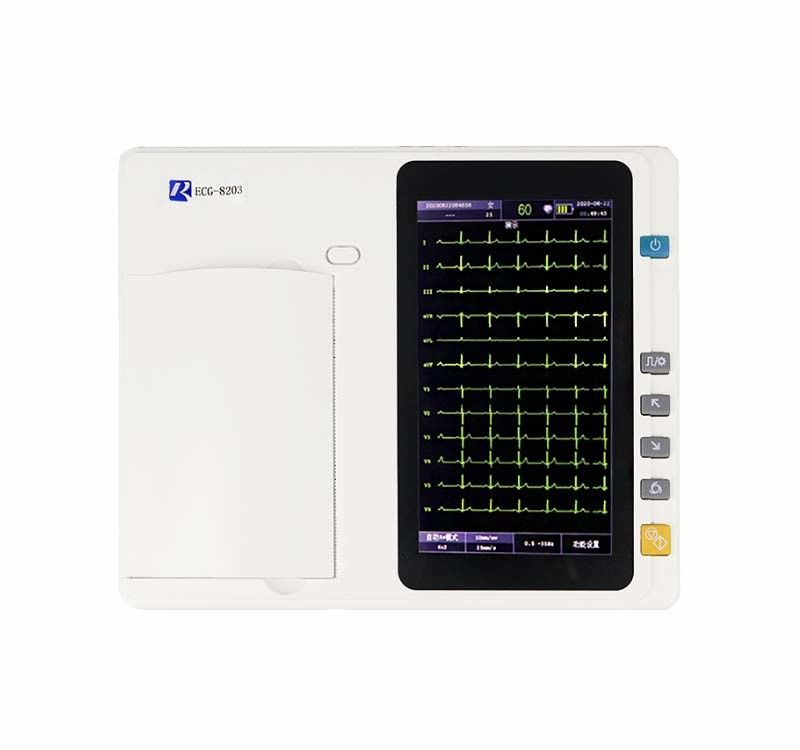 Digital 3 Channels 7 Inch Color Screen Medical Ecg Machine ...