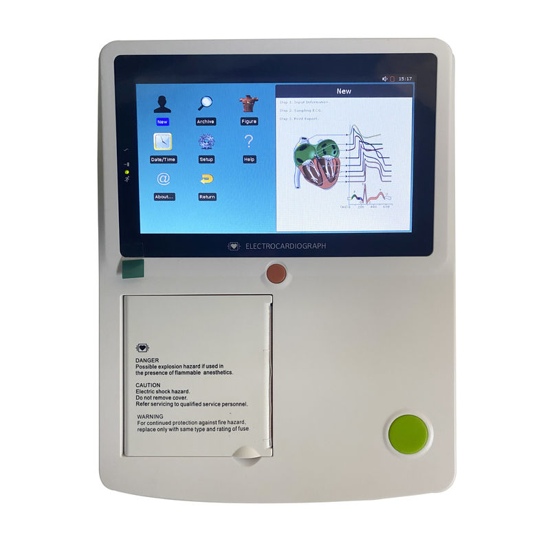 Lightweight 7 Inch Touch Screen ECG Device ECG Recorder for Hospital Clinic