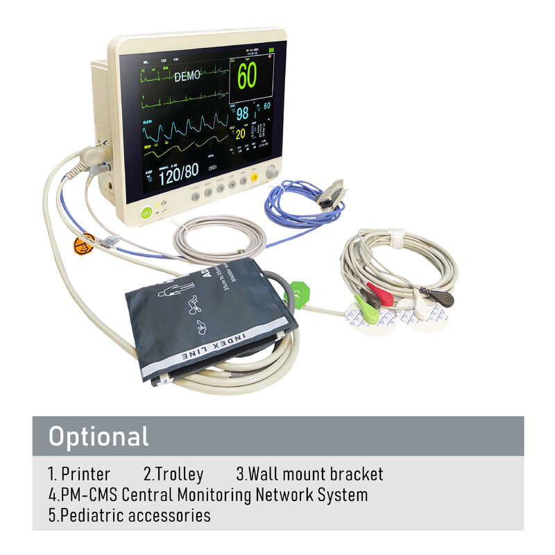 Bedside Vital Signs Portable Multi-Parameter Monitor With 12.1-inch Screen