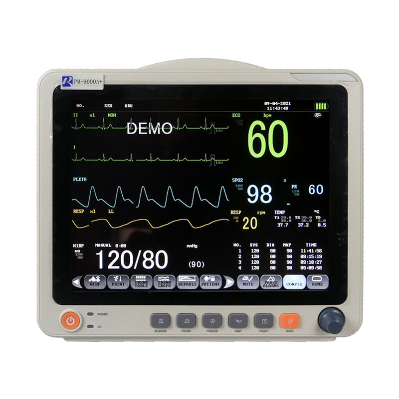 Color Touch Screen Multiparameter Patient Monitor 12 Inch ICU Patient ...