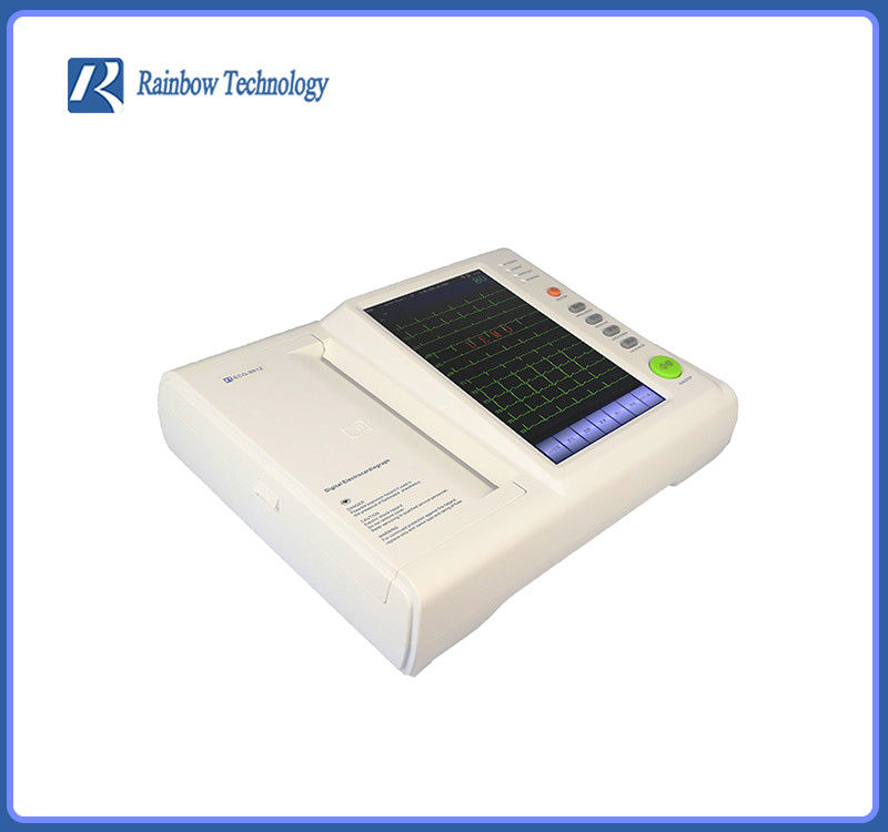 Portable Medical ECG Machine 12 Channel ECG Waveforms 7'' Color Touch ...