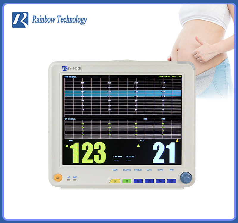 12.1 Inch Portable CTG Machine Maternal Fetal Monitor With Printer TOCO FHR