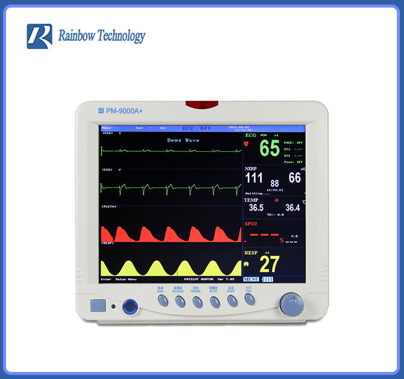 Portable Multi Parameter Patient Monitor Color TFT LCD ECG HR NIBP SpO2 ...