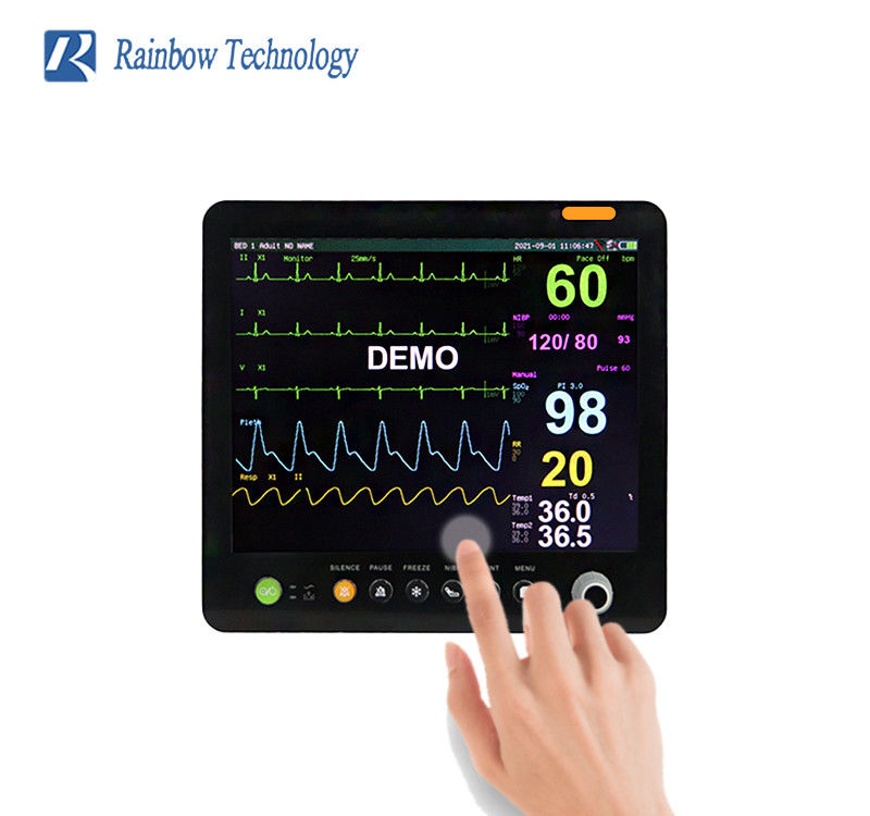 15 inch Multi parameter Patient Monitor Low Power Touch Screen ICU ...