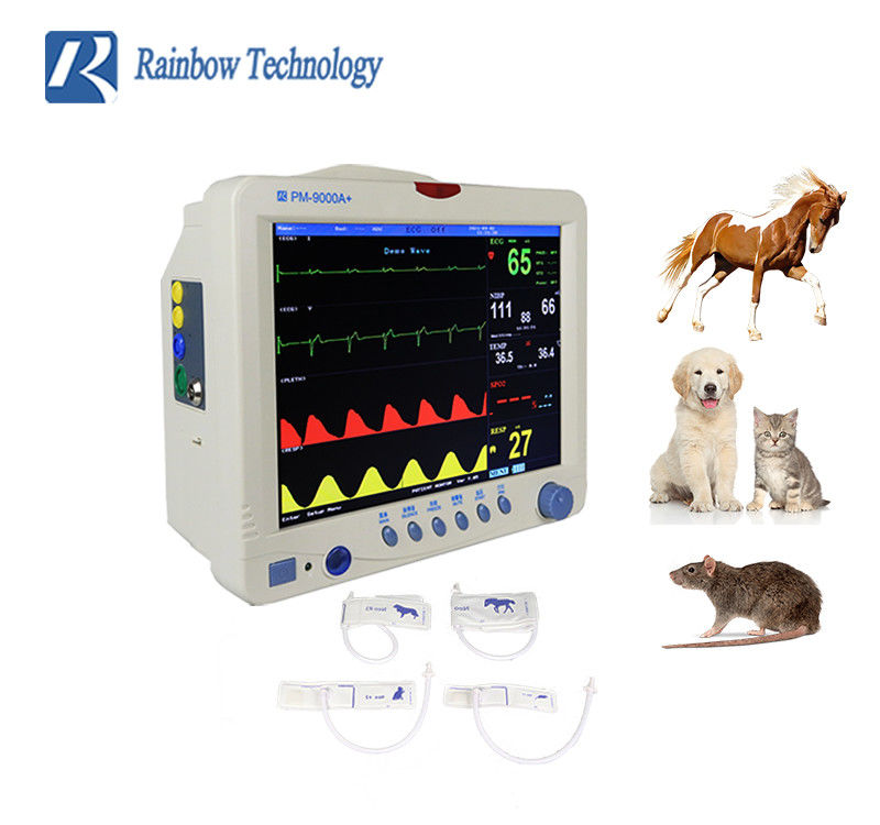 Wall Mounted Multi Parameter Veterinary Monitor 12.1 Inch For Animal ...