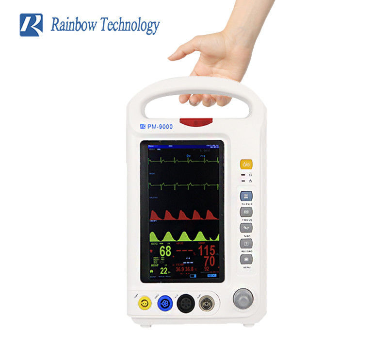 Portable Handle Multi Parameter Vital Signs Monitor 7 Inch For ...