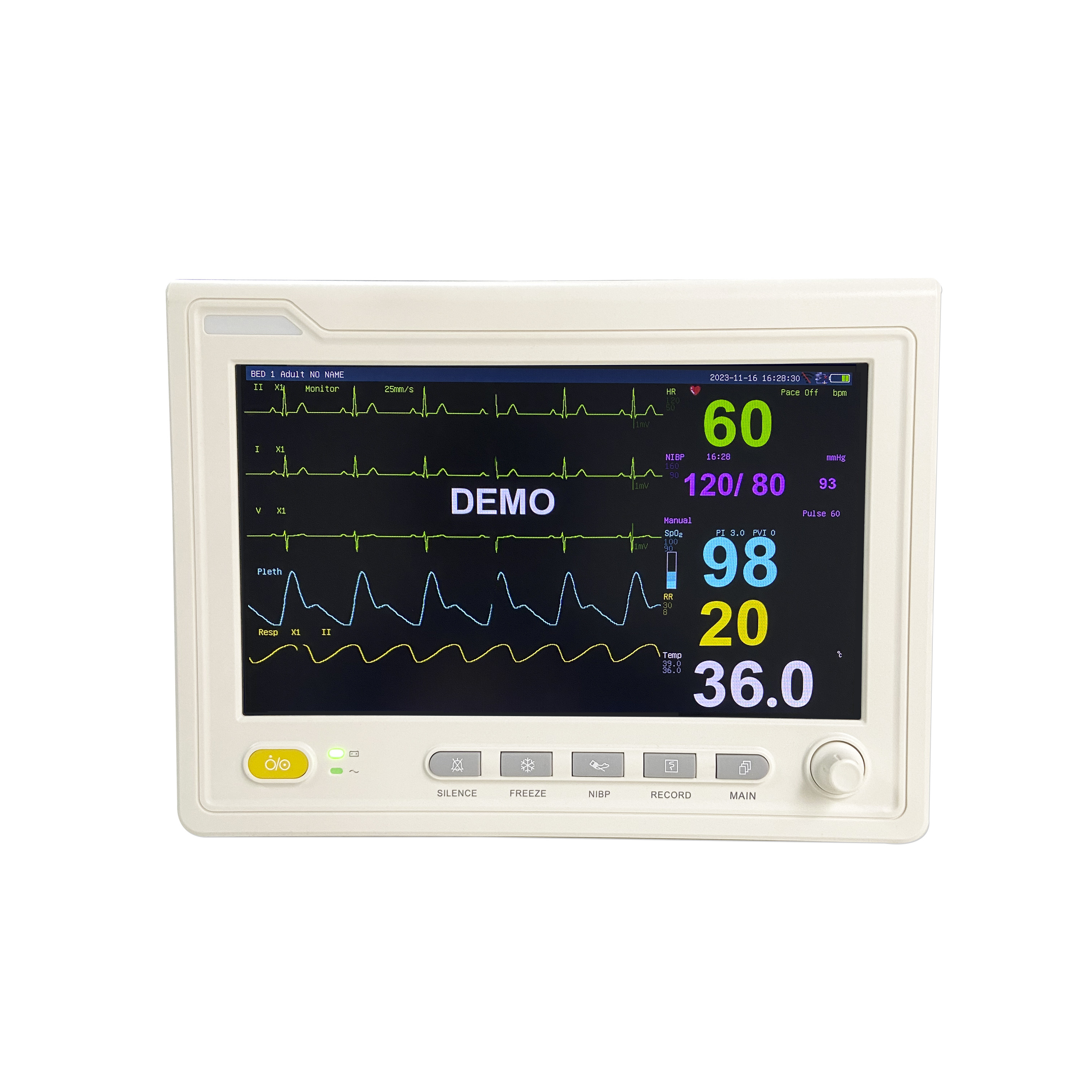 Medical 10.1 inch Patient Monitor Portable Multi-Parameter Patient Monitor
