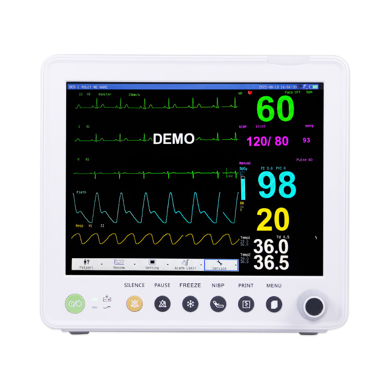 Medical equipment hospital clinic vital signs monitor ICU bedside multi ...