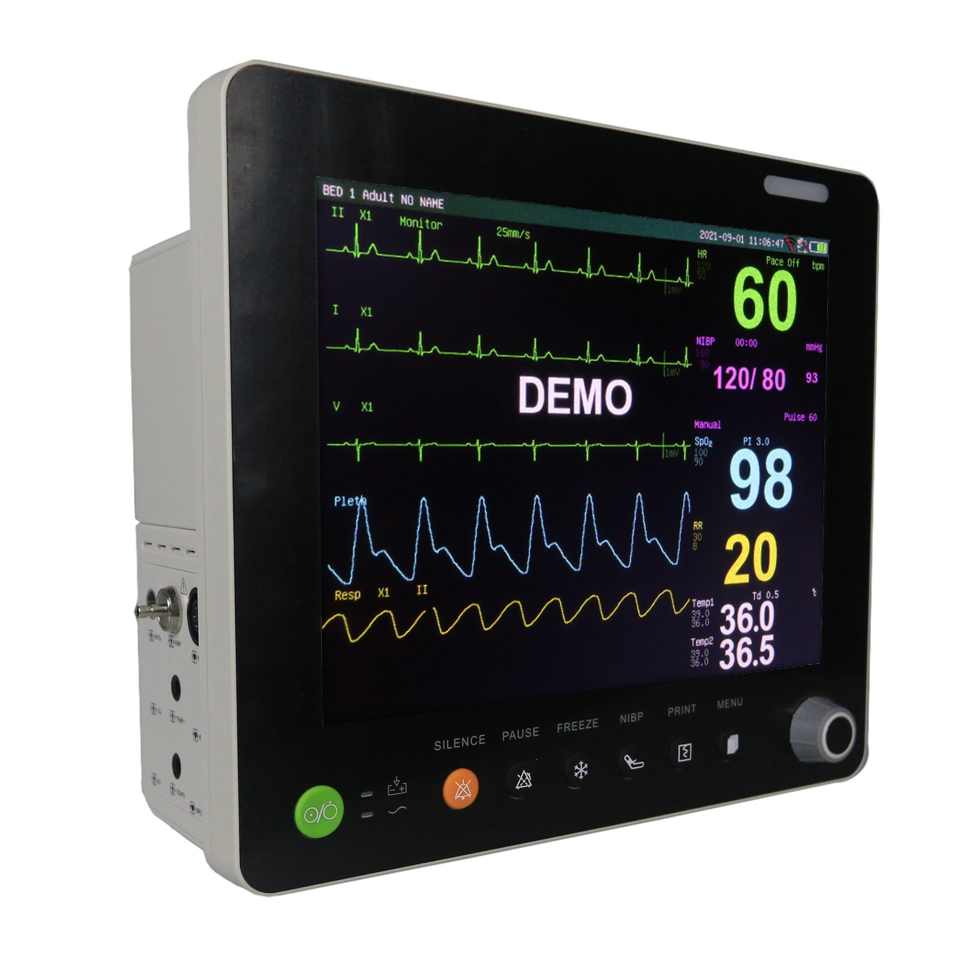 Big ECG Monitoring Touch Screen Patient Monitor 5 Lead Medical Instrument