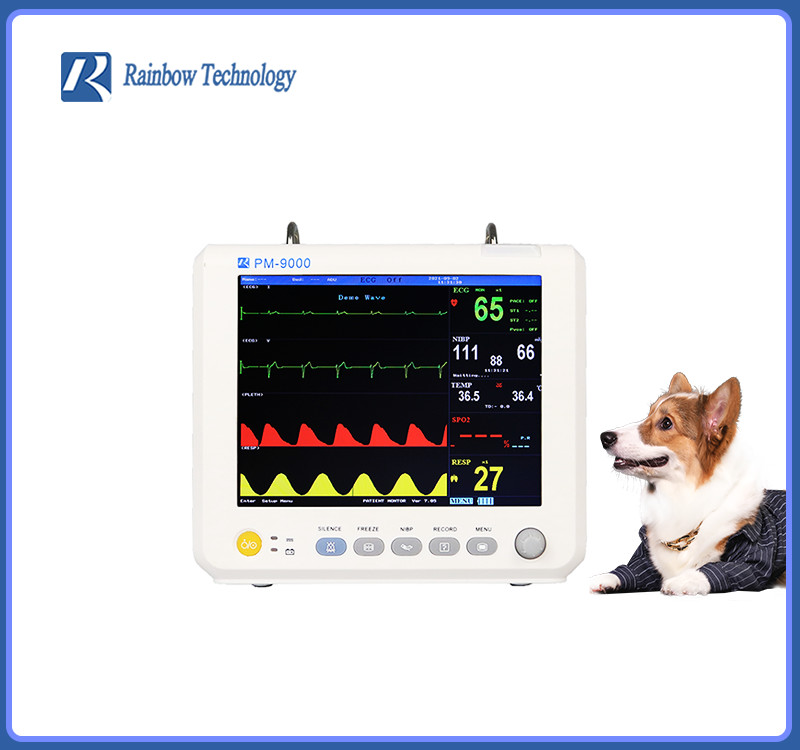OEM Lightweight Veterinary Monitoring Equipment 8 Inch Multi Parameter ...