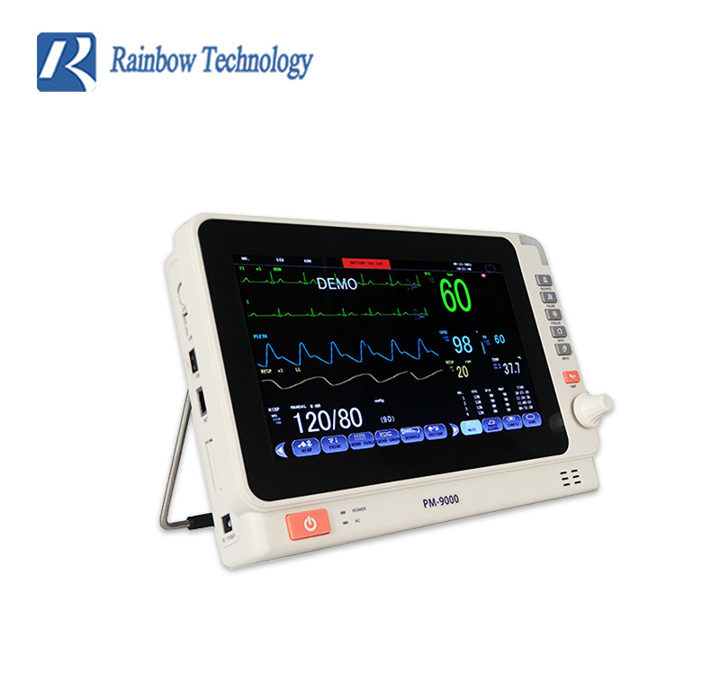 10 Inch Color TFT Display Multiparameter Medical Mobile Patient Monitor ...