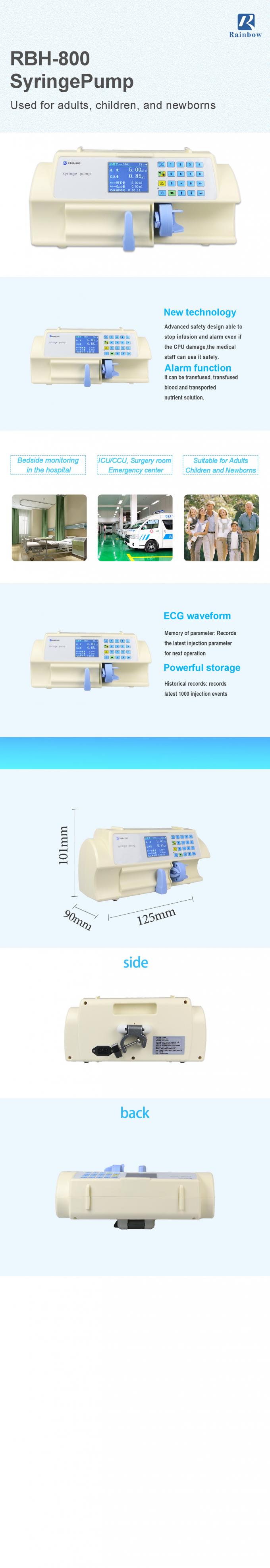 Clinic Hospital Ward Pediatric Syringe Pump OEM Electric Syringe Pump